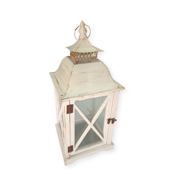 Mini White Bella Lantern - The Wedding Shop
