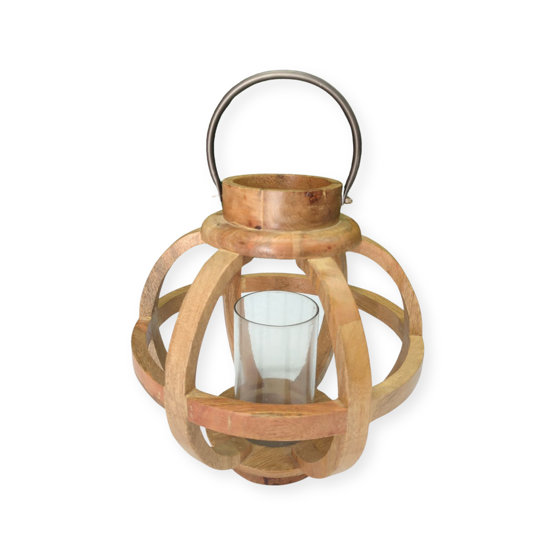 Wood Geo Sphere Lantern – The Wedding Shop